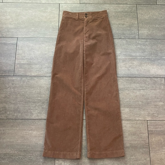 Faherty | Pants & Jumpsuits | Faherty Brown Wideleg Stretch Corduroy ...